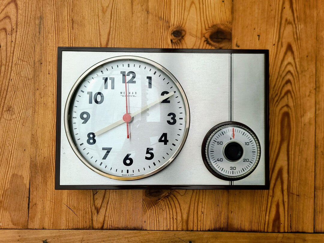 Vintage Weimar Wall Clock - Retro GDR Design From the 1970s - Brown ...