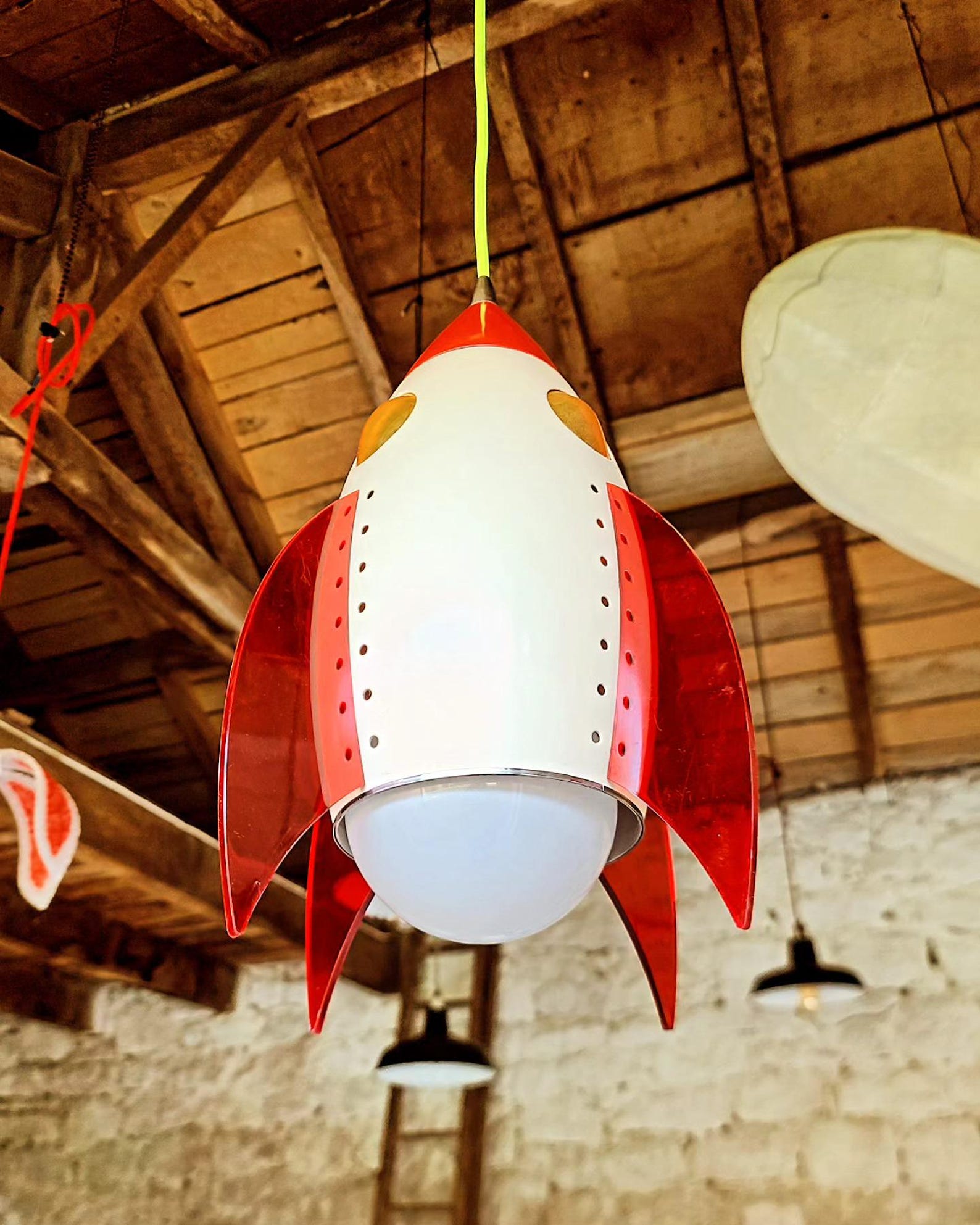 Vintage Galactic Rocket Lamp - Unique Creation - for Space Age Addicts ...