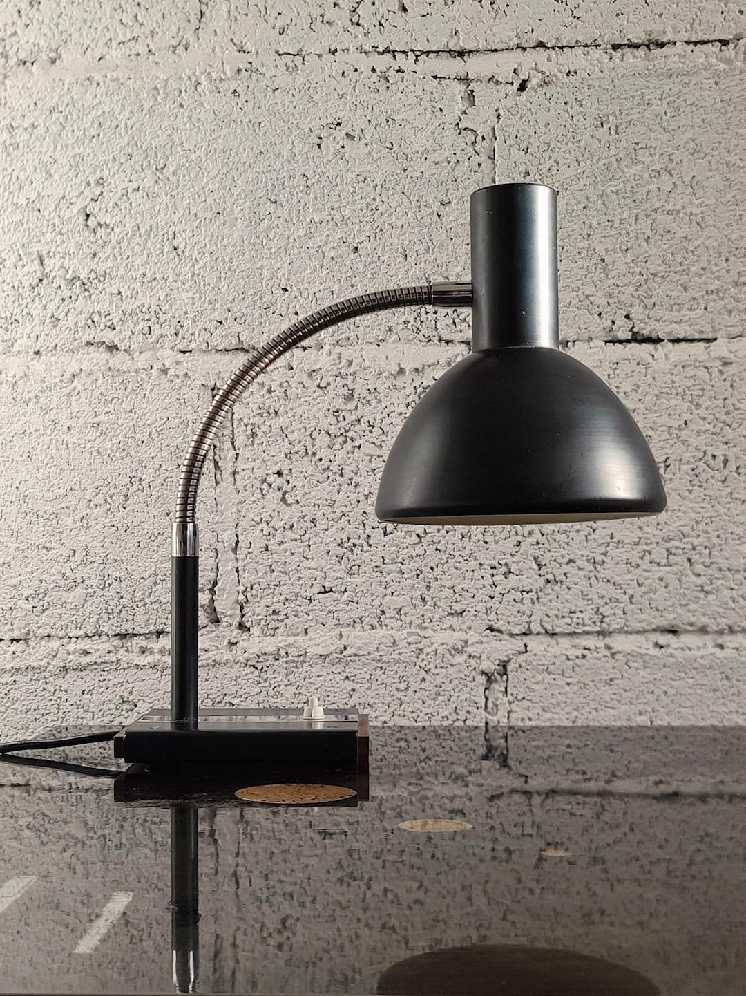 Desk Lamp Chrome & Aluminium Swan Neck Lamp by Prova Italia 1970's - Etsy