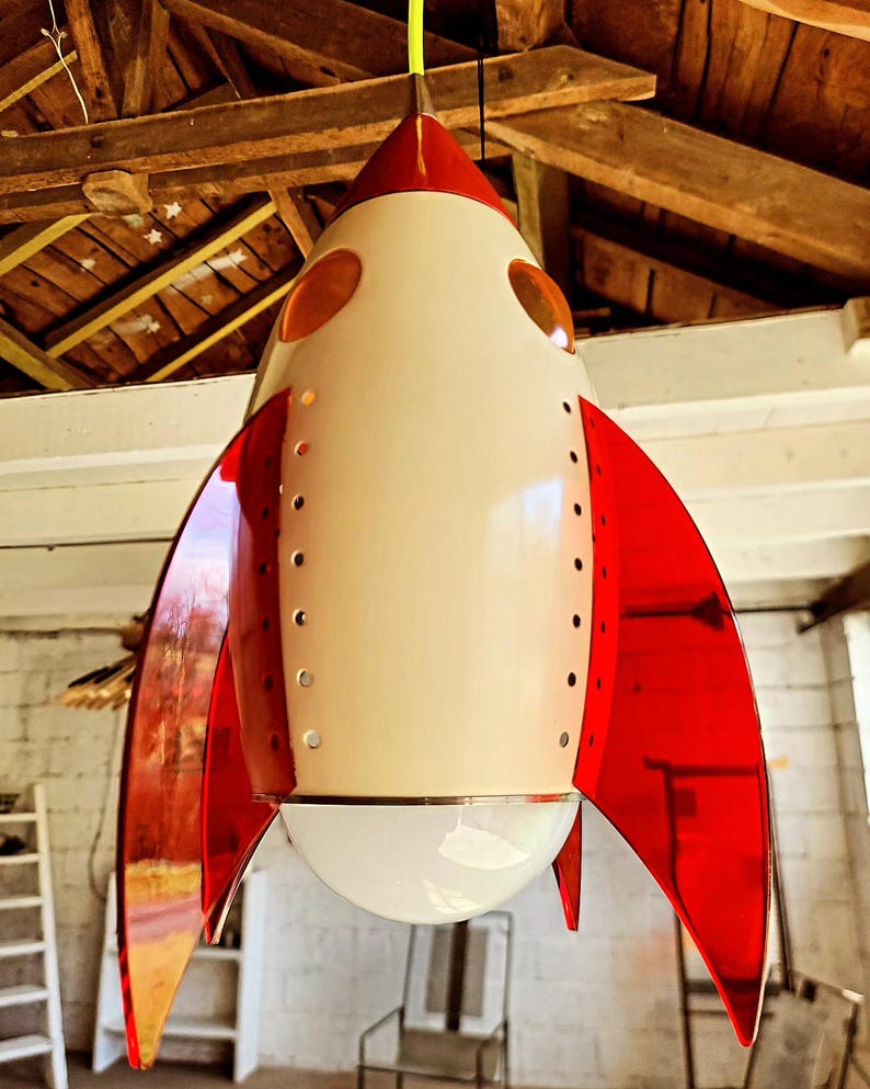 Vintage Galactic Rocket Lamp - Unique Creation - for Space Age Addicts ...