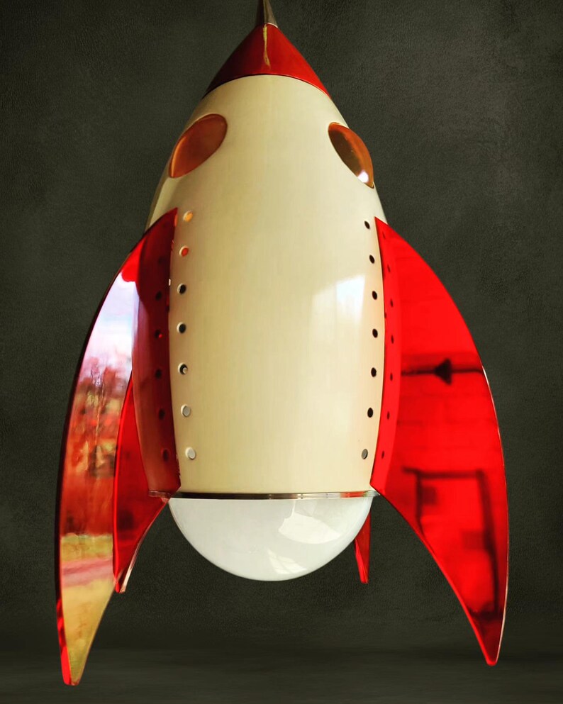 Vintage Galactic Rocket Lamp - Unique Creation - for Space Age Addicts ...