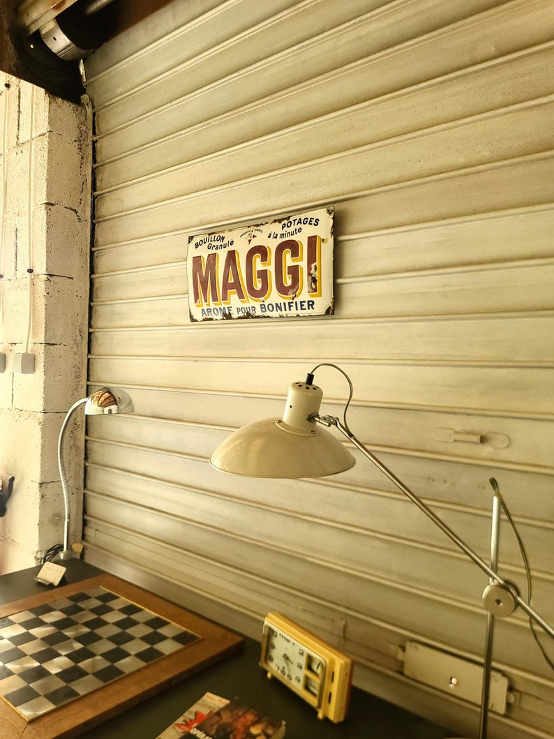 Vintage MAGGI Enamel Sign: 1930s French Kitchen Advertising Plaque - Etsy
