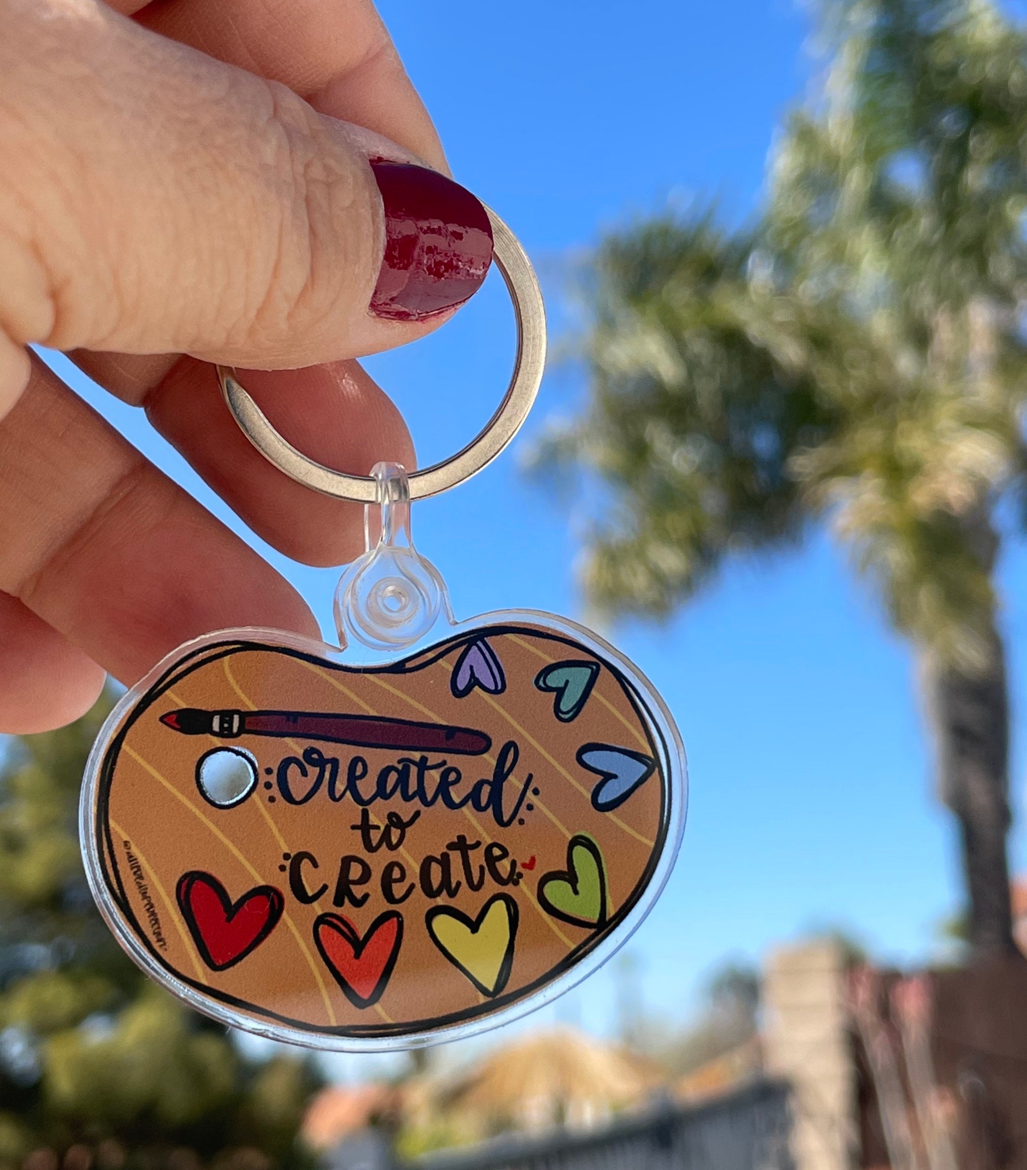 Acrylic Key Chain Created to Create Paint Palette Artist Teacher ...