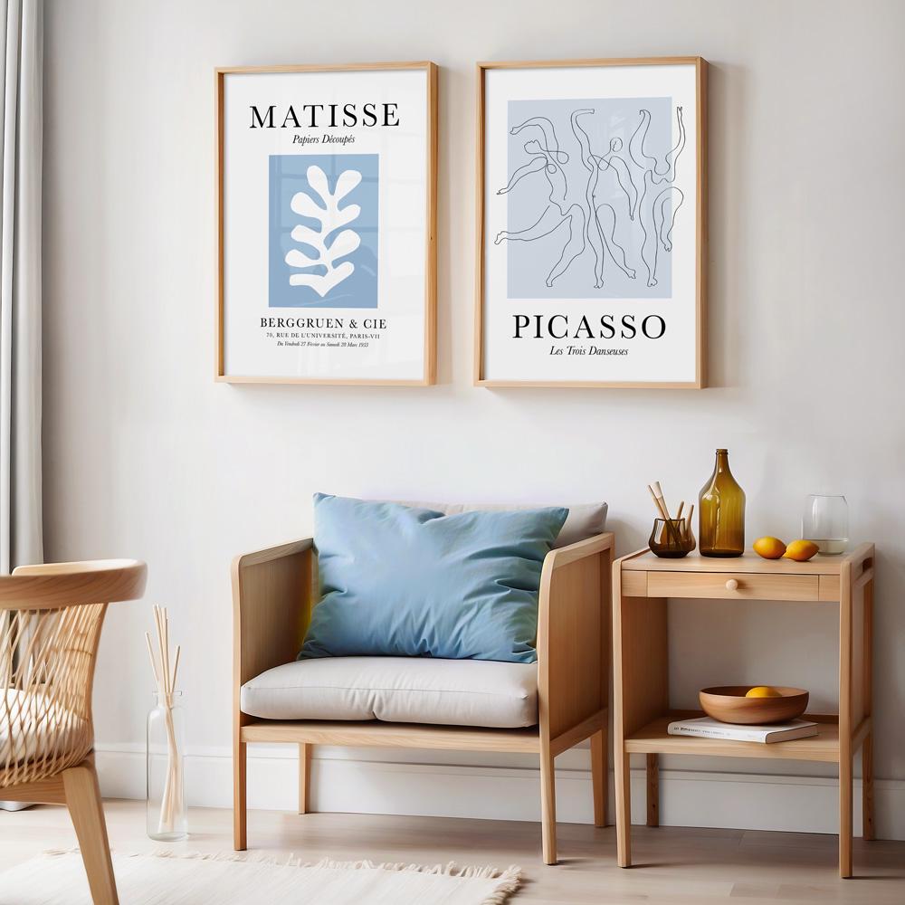 Matisse & Picasso Blue Wall Art Print Bundle(12 Posters Included). Mix ...