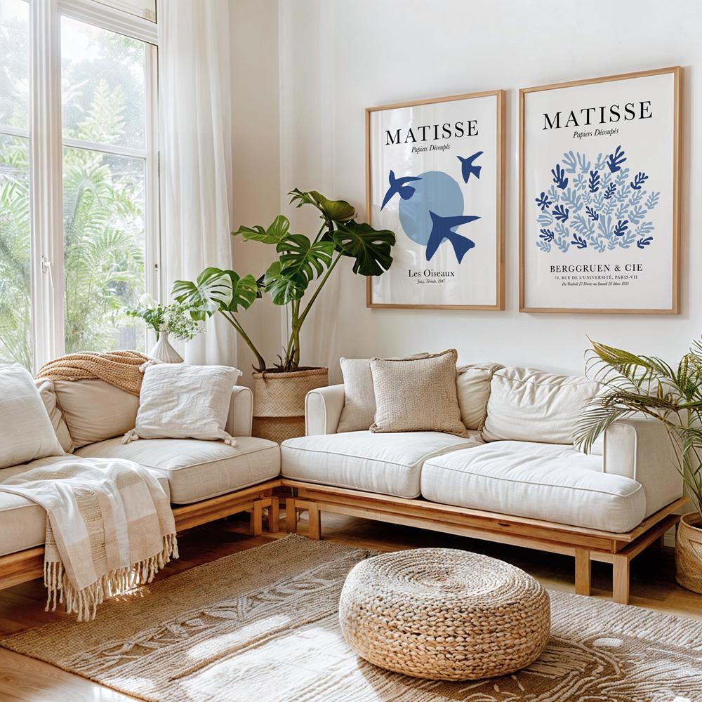 Matisse & Picasso Blue Wall Art Print Bundle(12 Posters Included). Mix ...