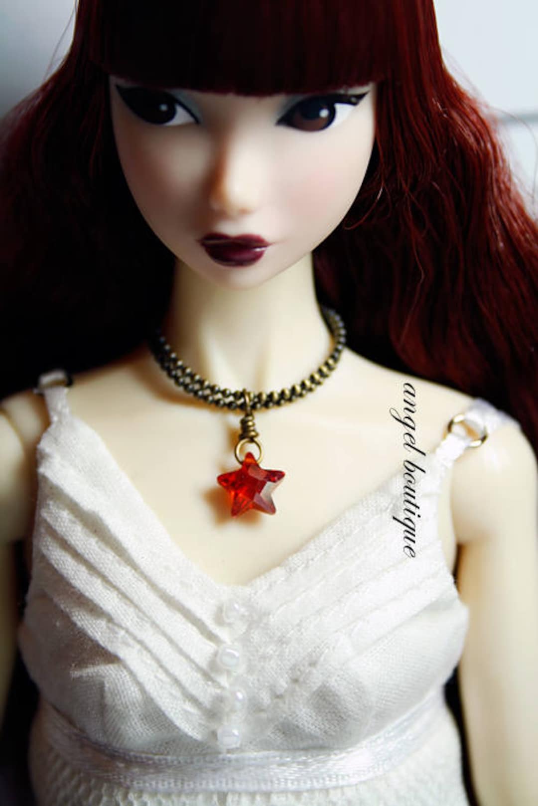 Cute Little Red Star-shaped Crystal Necklace - Etsy