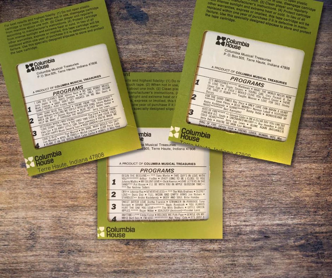 1970's 8 Track Set, the Great Love Songs of Our Time, Columbia House ...