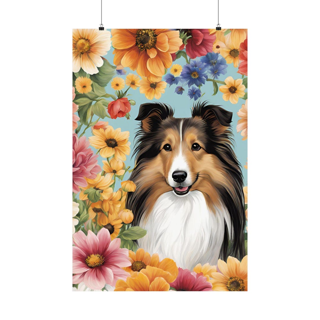 Sheltie Poster, Shetland Sheepdog Poster, Collie Poster, Collie Wall ...