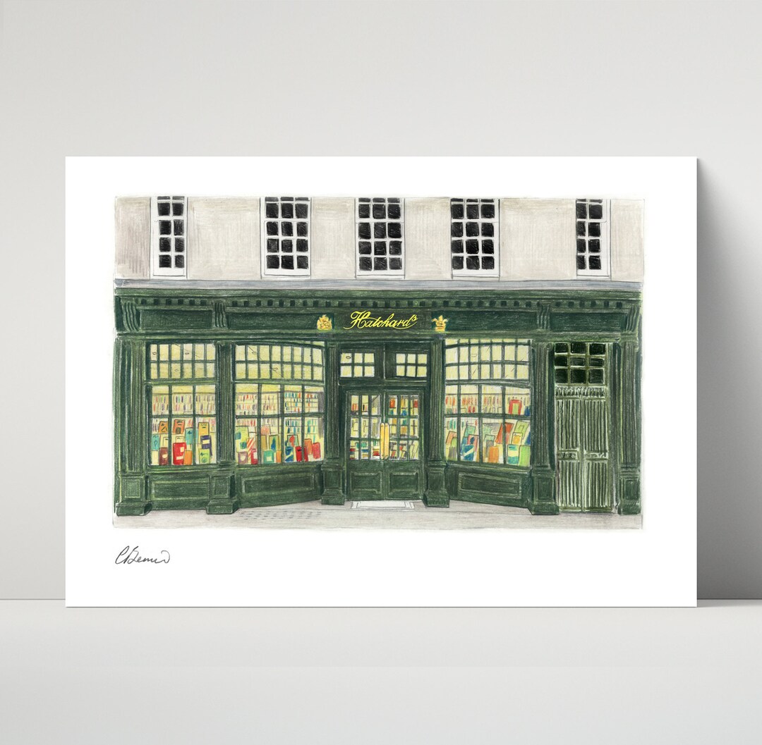 London Bookshop Print - Hatchards - Etsy
