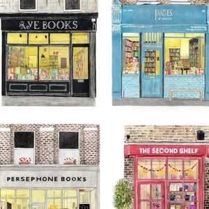 London Bookshops - Archival Print of Illustration - Etsy