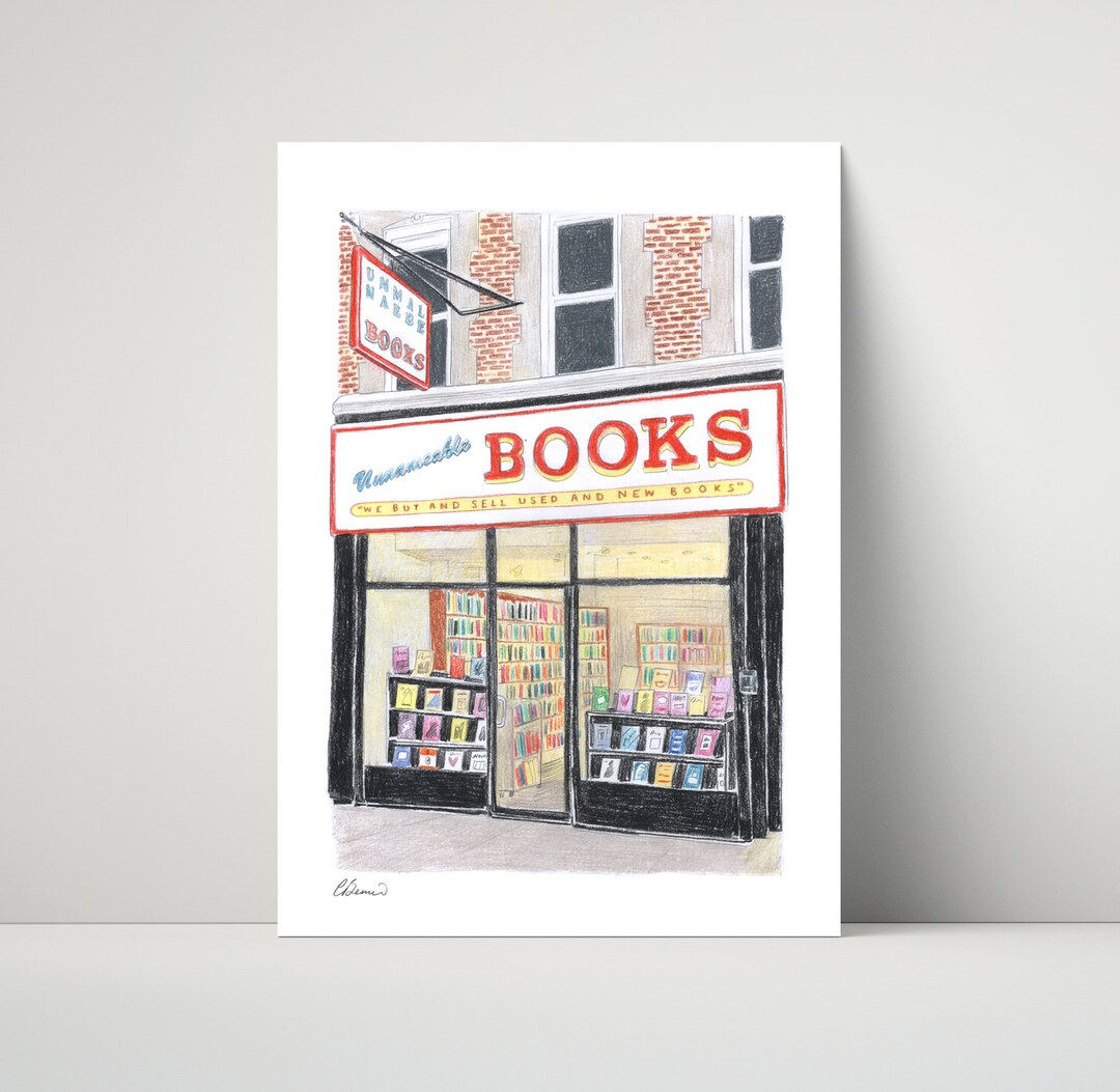 New York Bookstore - A4 Archival Print - Unnameable Books - Etsy