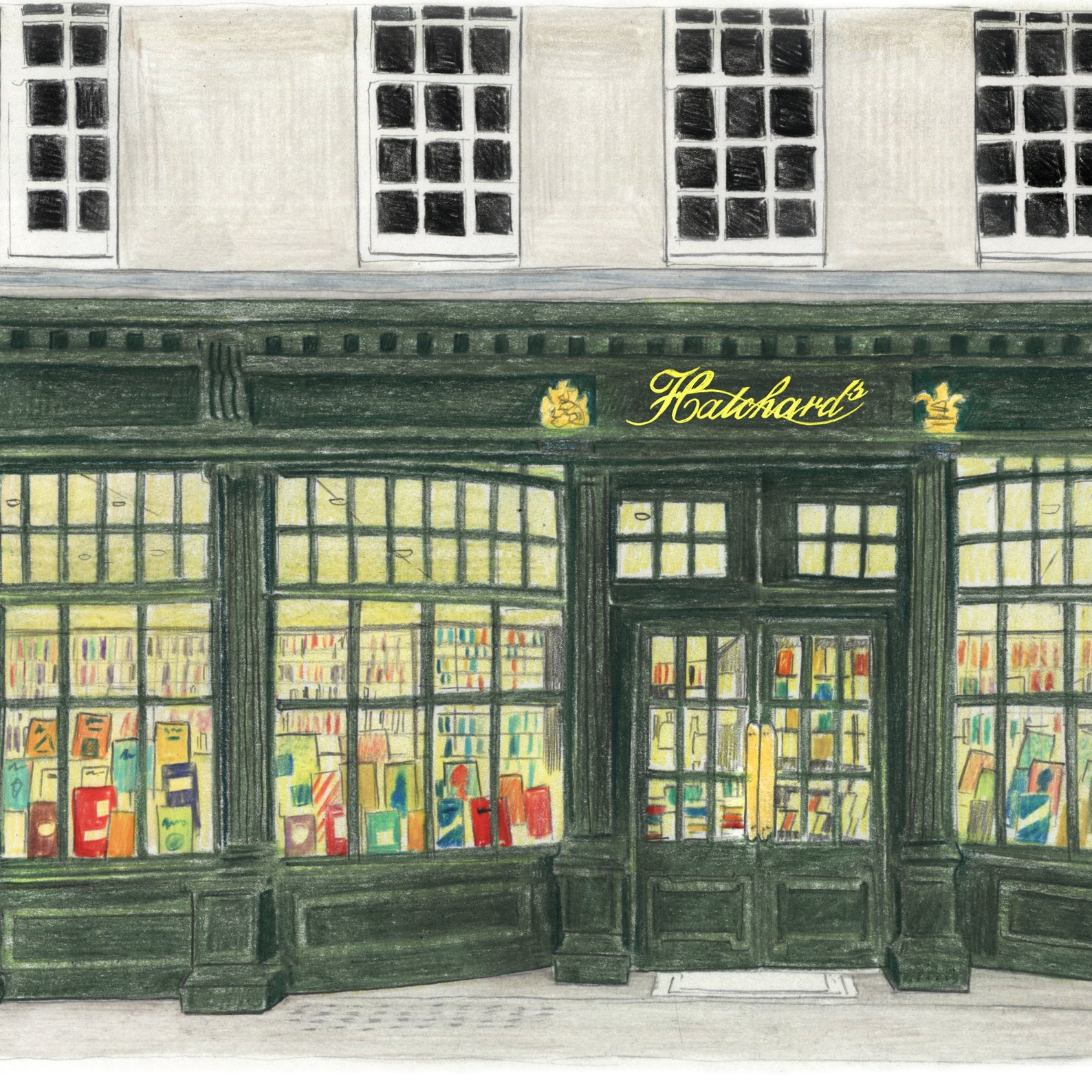 London Bookshop Print - Hatchards - Etsy