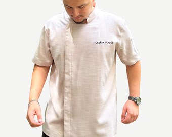 Personalized Chef Coat Logo Name Chef Jacket for Man and Women ...