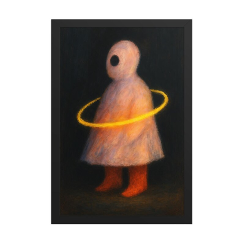 ORBITAL SHADE (framed) – Surreal Figure Painting, Dreamcore Poster ...