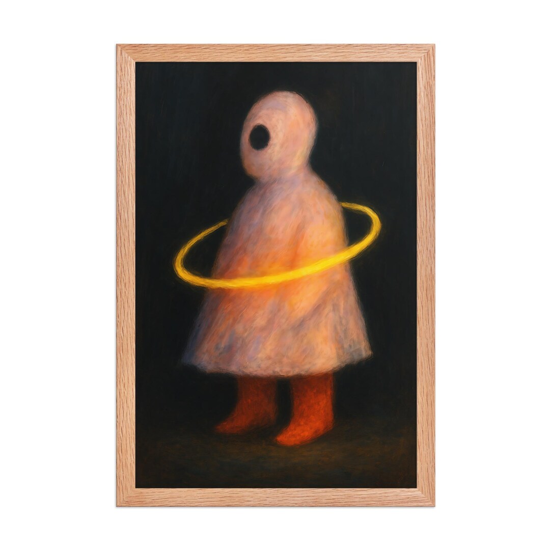 ORBITAL SHADE (framed) – Surreal Figure Painting, Dreamcore Poster ...
