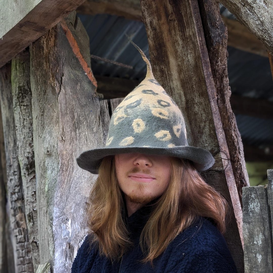 Woolen Felted Sauna Hat, Accessories Steam Room Natural Wool Sauna Hat ...