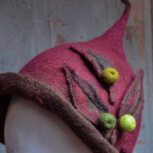 Red Felt Hat - Etsy