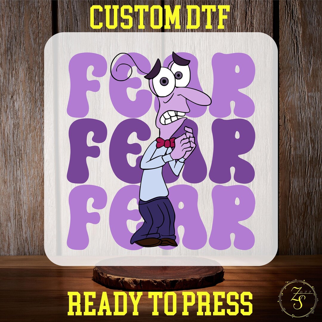 Disney Fear Inside Out DTF Transfer, It's Okay to Feel All the Feels ...