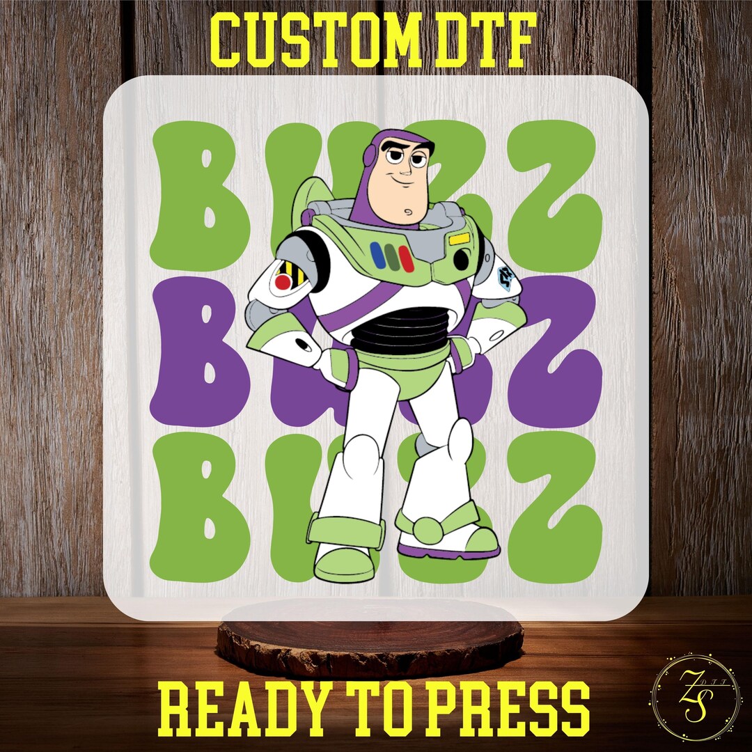 Toy Story Buzz Lightyear Disney DTF Transfer, Heat Transfer, Ready to ...