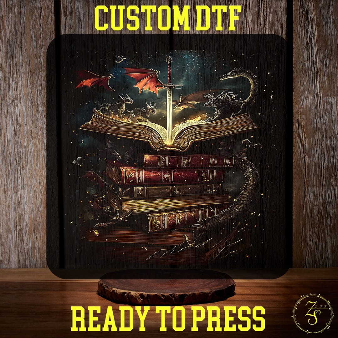 Dragon Rider DTF Transfer, Mystic Dragon Ready to Press, Dragon Wings ...