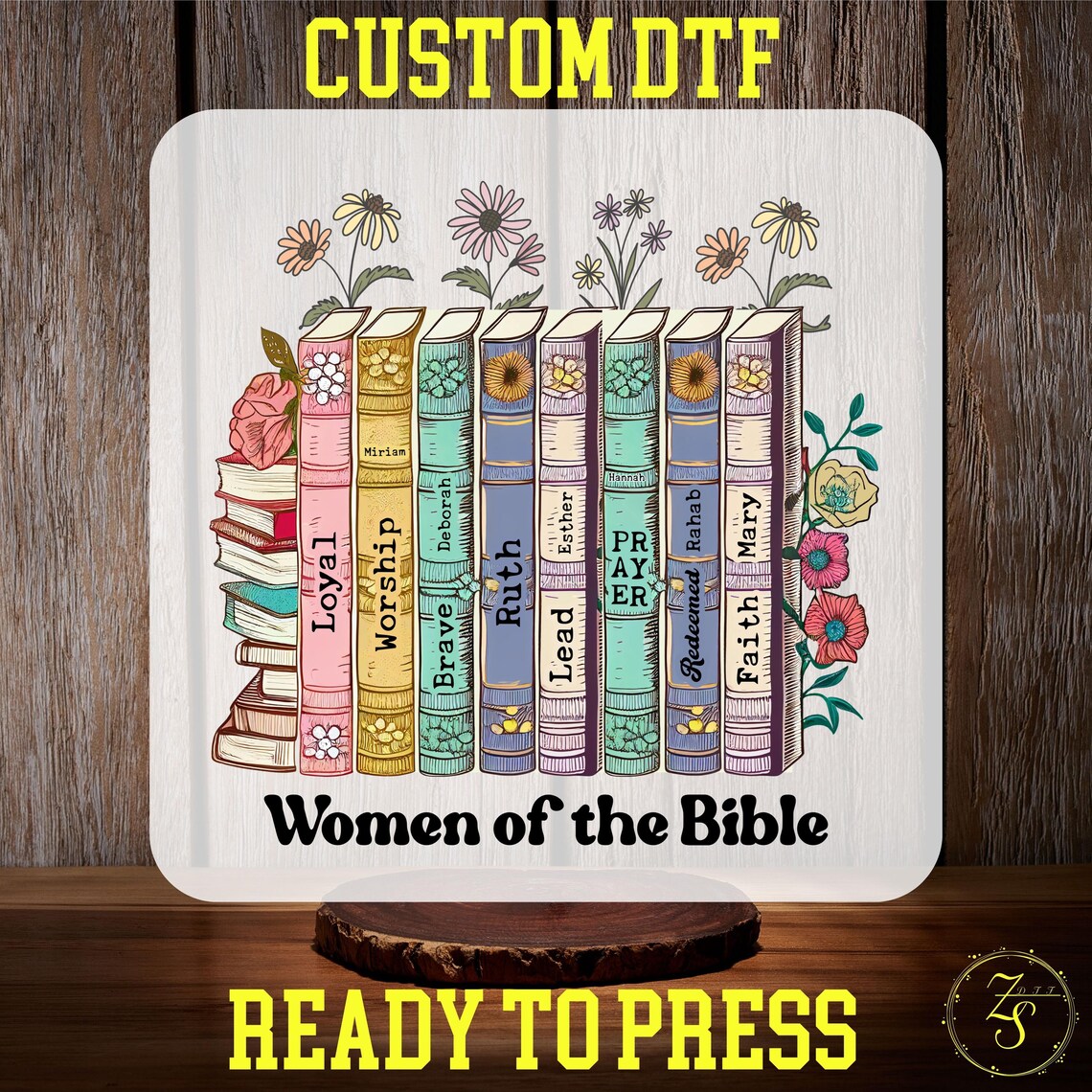 Books Women of the Bible DTF Transfer, Bible Ready to Press, Christian ...