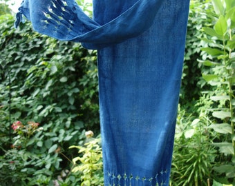 Indigo Blue Scarf | Etsy