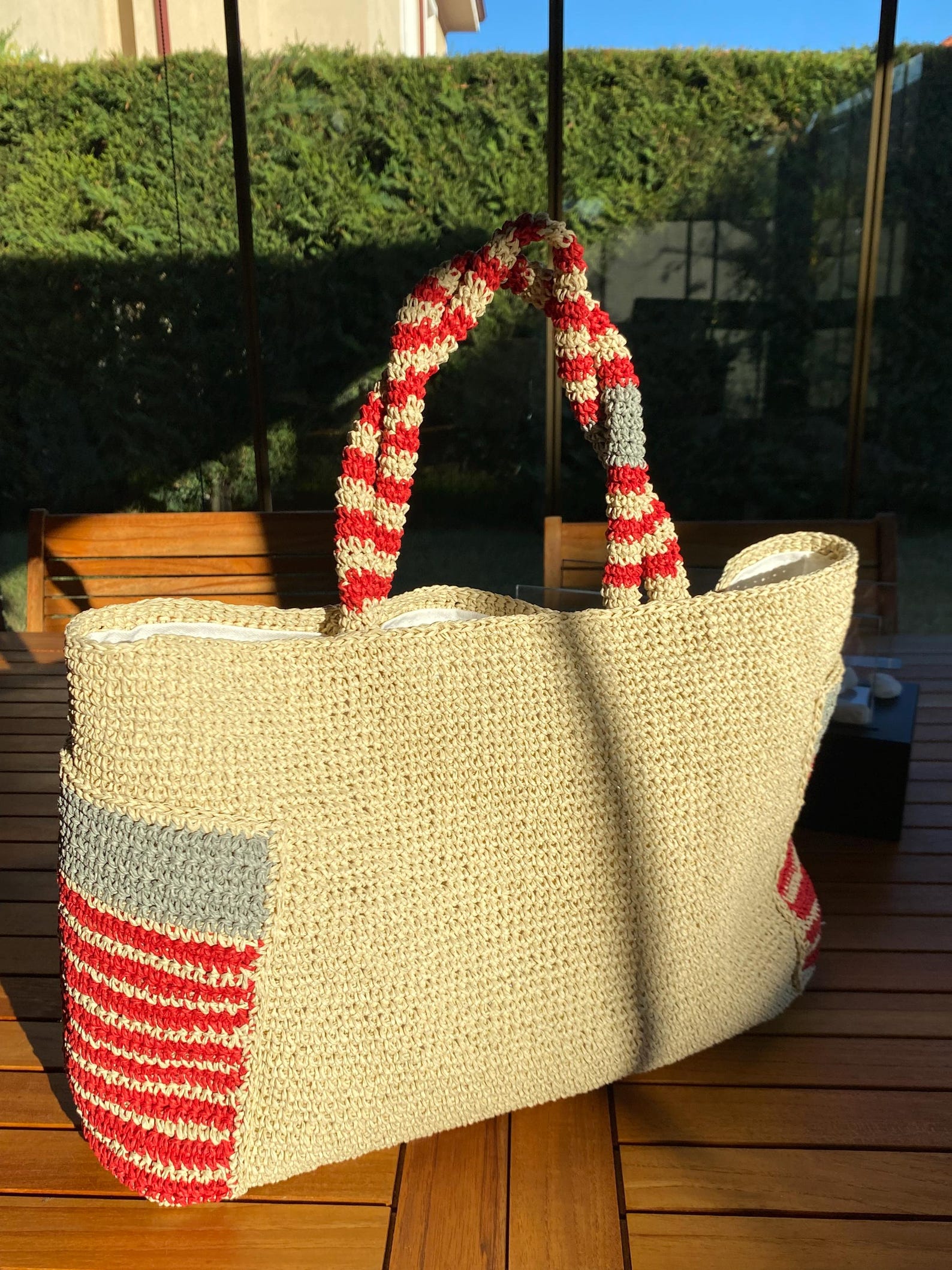 Handwoven Large Straw Tote Bag | Boho Beach Bag - Etsy