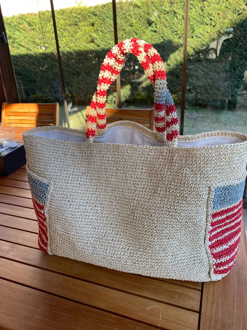 Handwoven Large Straw Tote Bag | Boho Beach Bag - Etsy