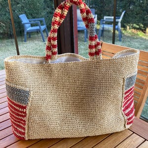 Handwoven Large Straw Tote Bag | Boho Beach Bag - Etsy