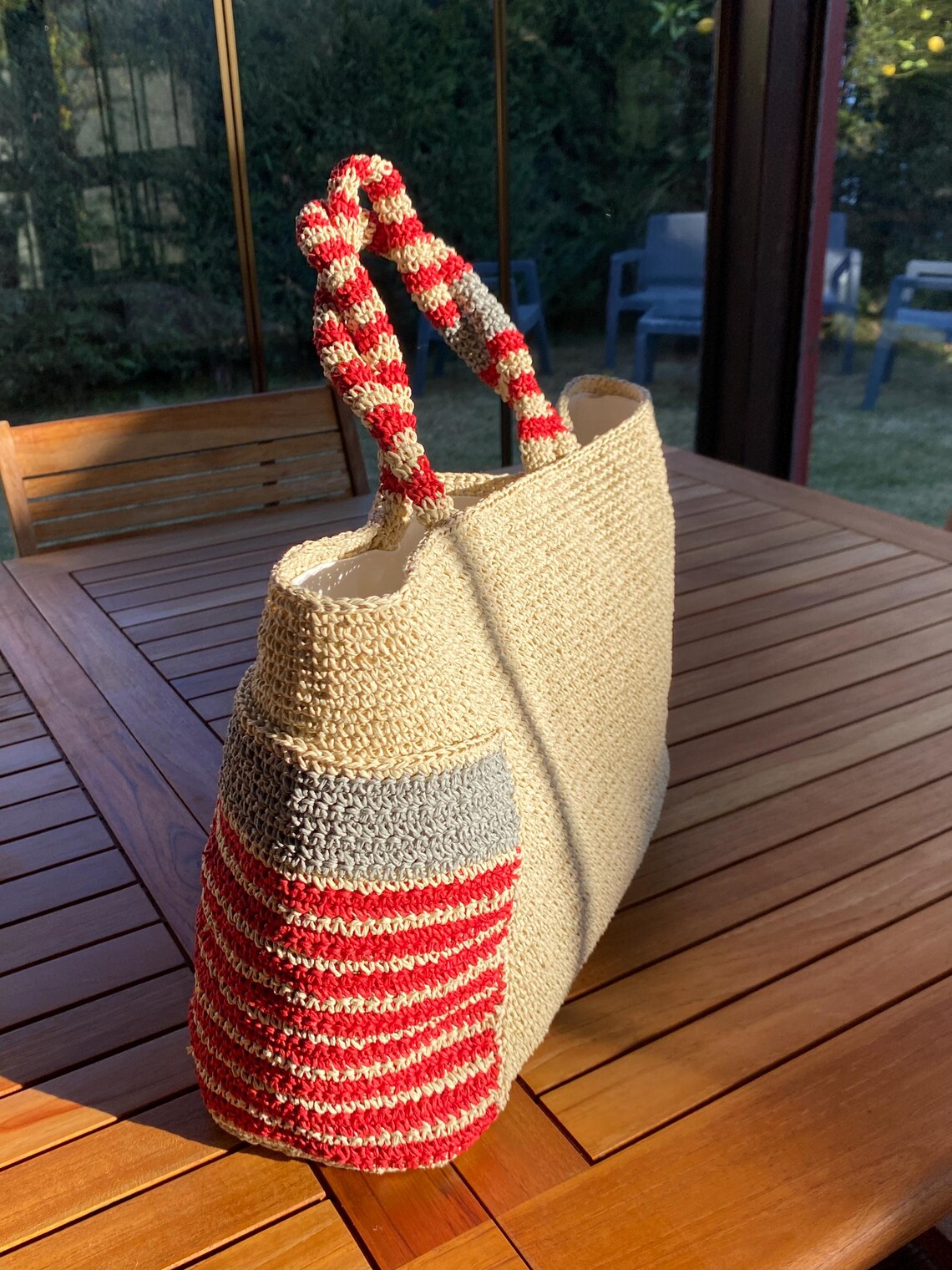 Handwoven Large Straw Tote Bag | Boho Beach Bag - Etsy