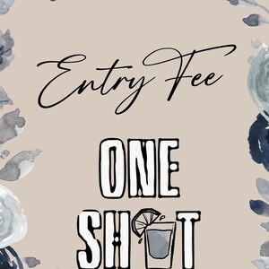 Entry Fee Sign, Entry Fee One Shot, Bachelorette Part Sign ...