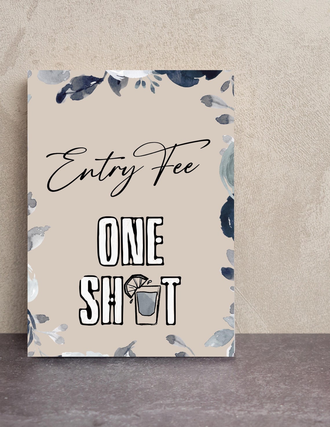 Entry Fee Sign, Entry Fee One Shot, Bachelorette Part Sign ...