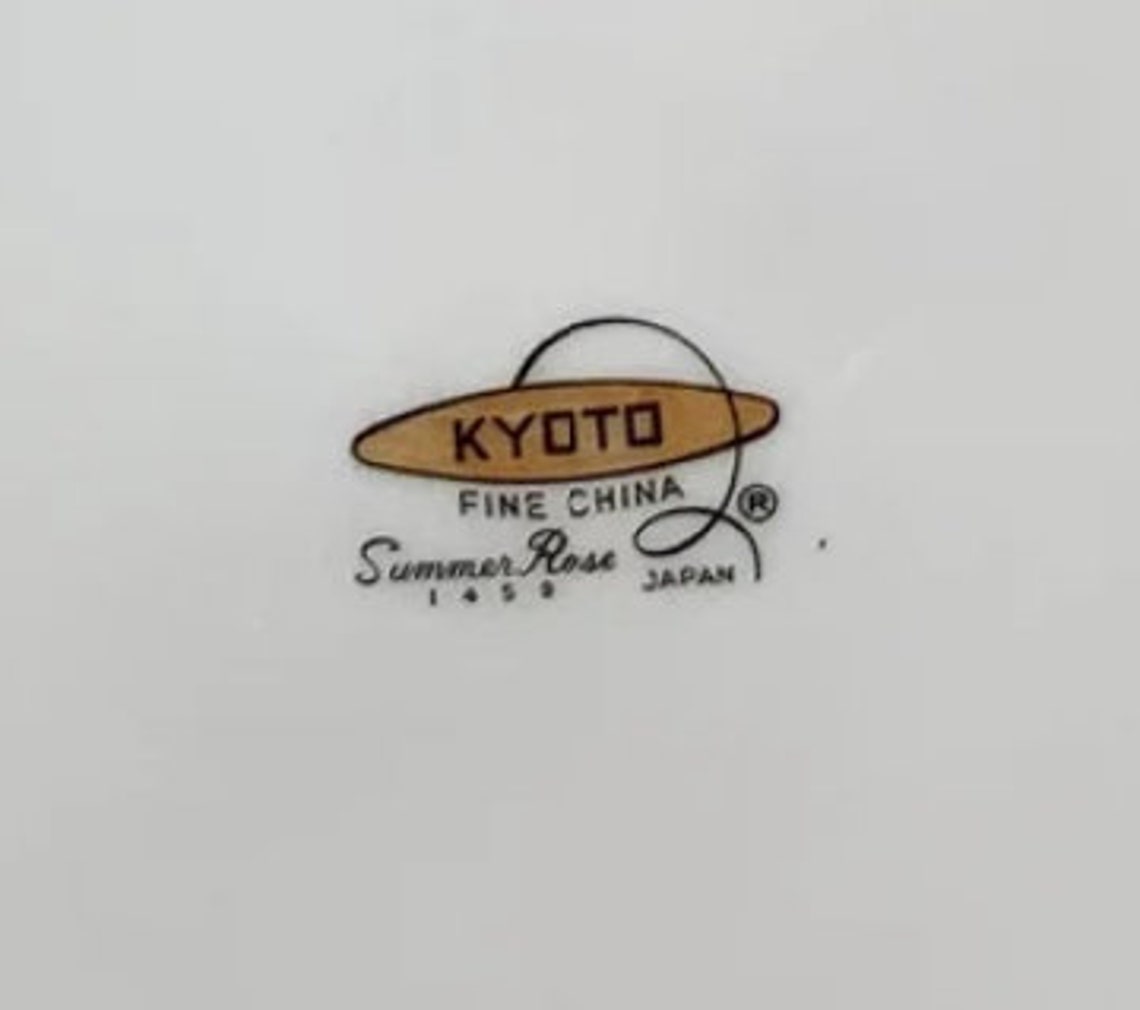 VINTAGE Bread Plate 7 1/2 Kyoto China Summer Rose Midcentury Fine China ...