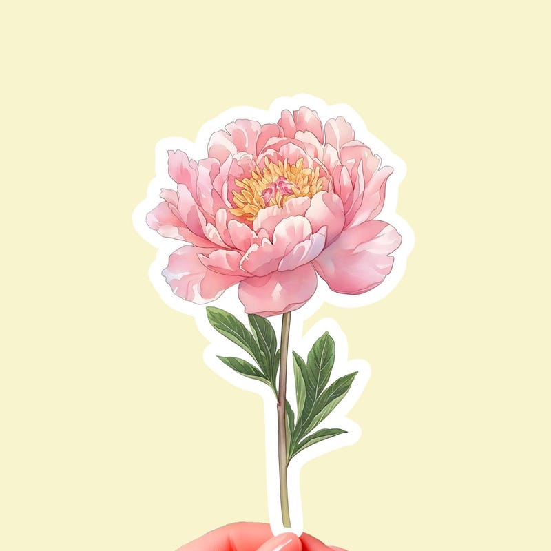 Peonies Stickers - Etsy