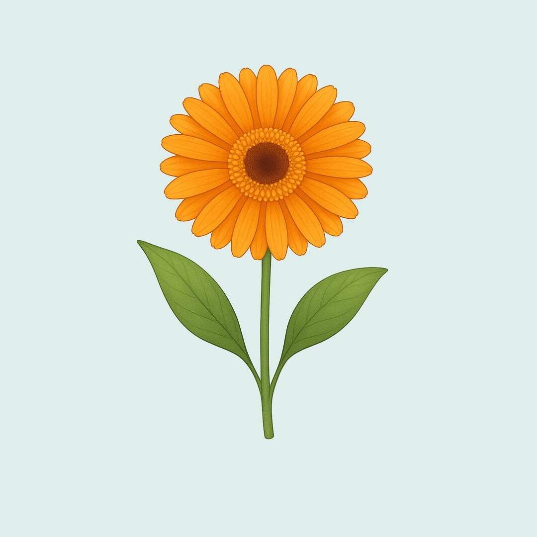 Gerbera Daisy Sticker: Waterproof Vinyl Floral Decal for Laptop ...