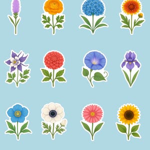 Gardenia Flower Sticker Botanical Floral Vinyl Sticker for Laptop Water ...