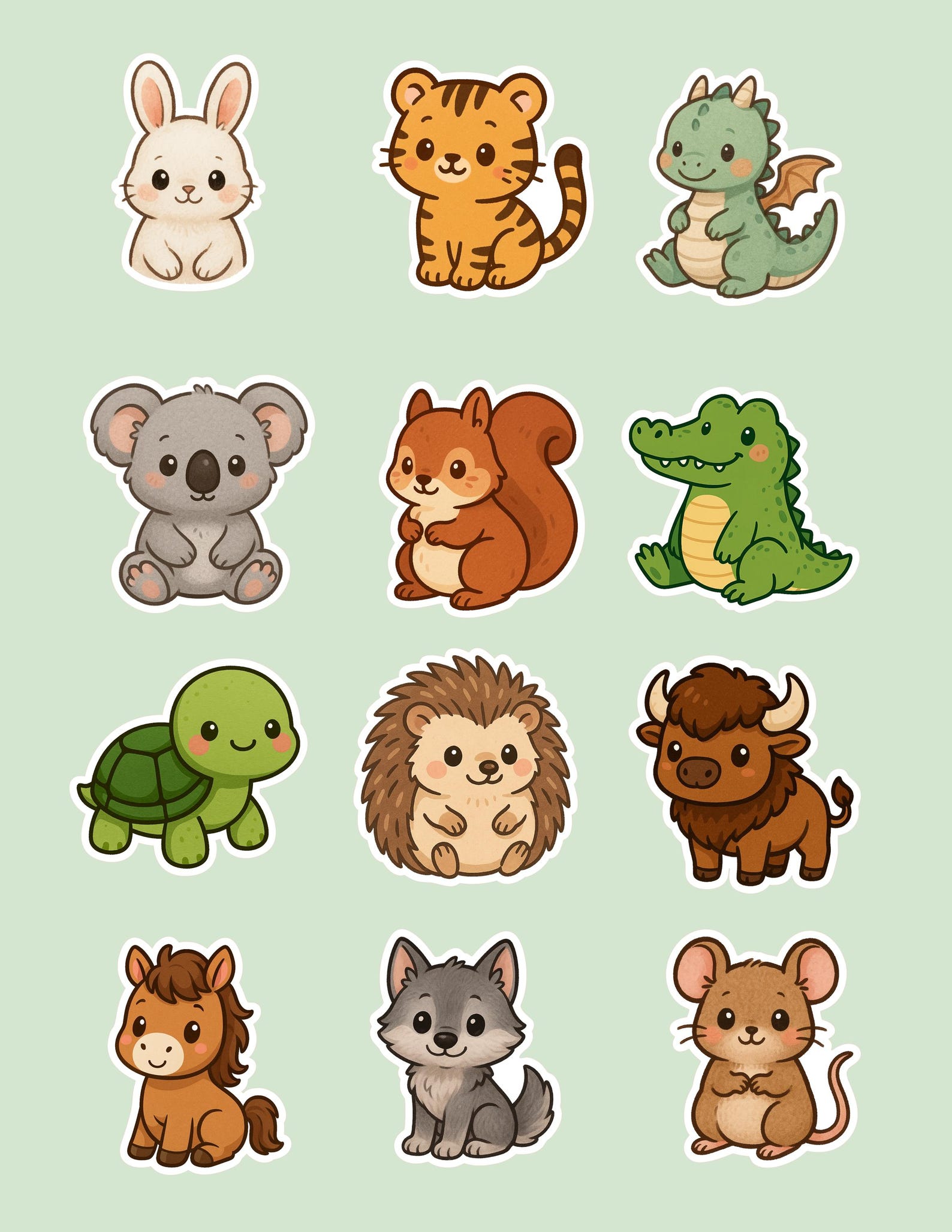 Cute Mouse Sticker – Kawaii Brown Mouse Vinyl Sticker, Small Animal ...