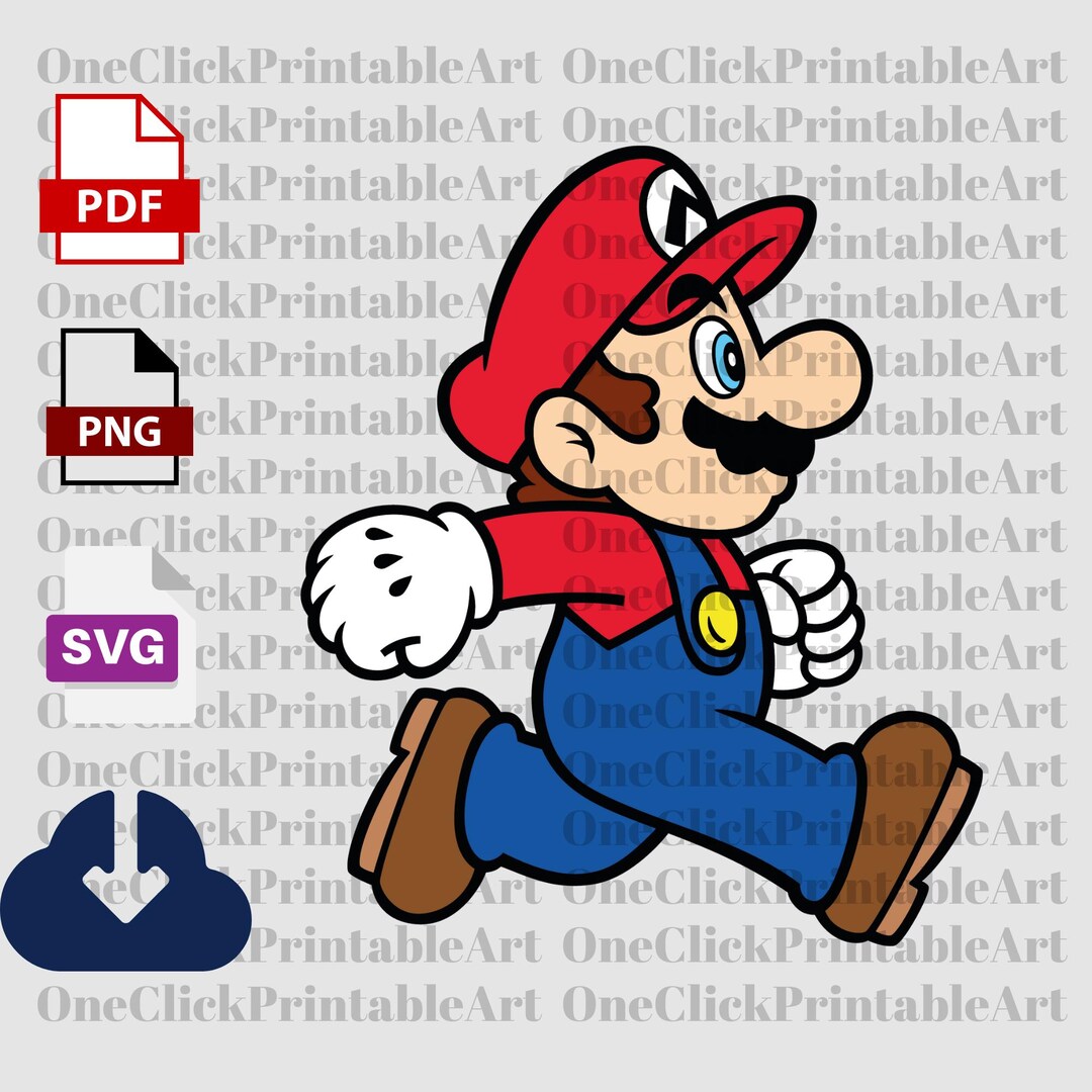 Super Mario Bros Vector Pack, Mario Cut Files, Mario Clipart, Super ...