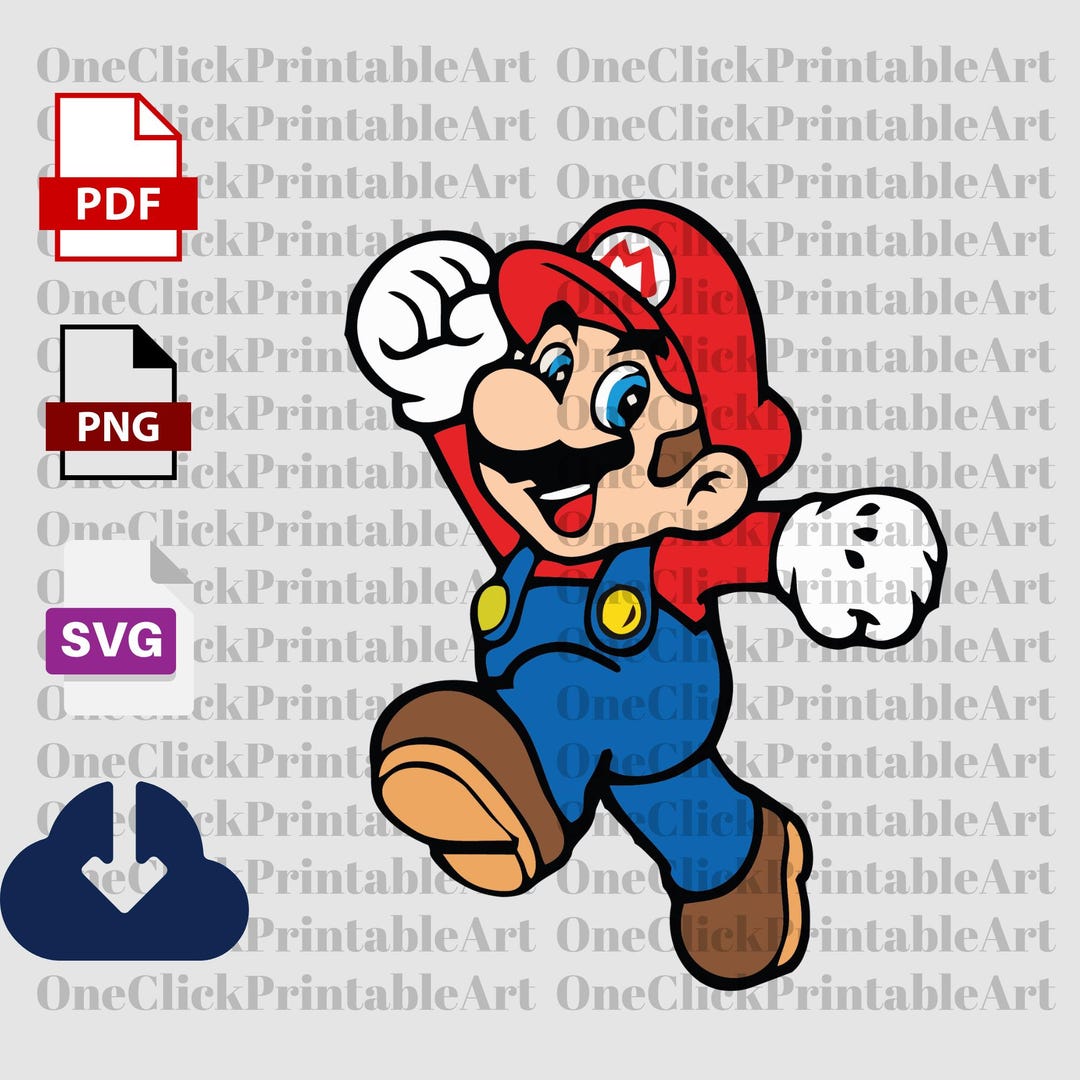 Super Mario Bros Vector Pack, Mario Cut Files, Mario Clipart, Super ...
