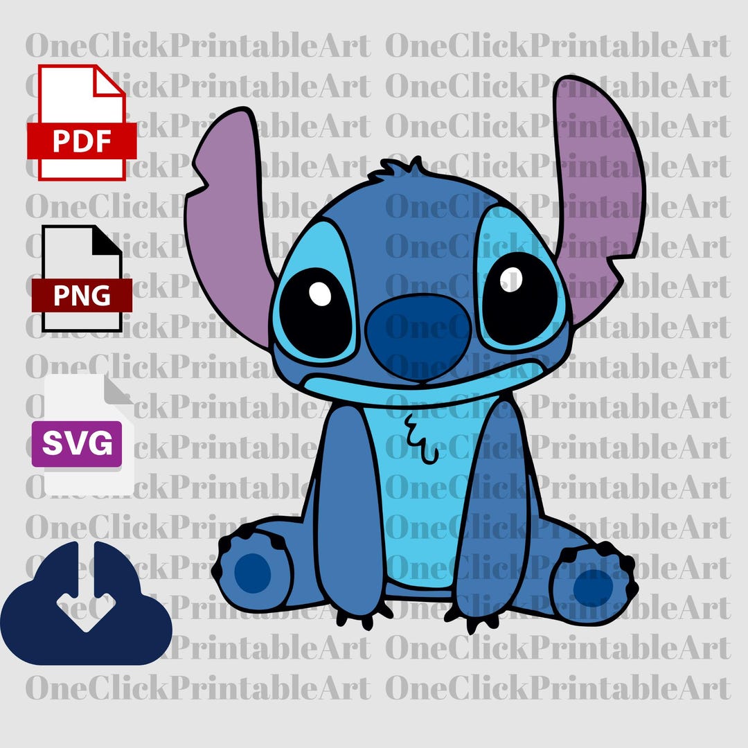 Stitch Smile SVG for Cricut, Lilo and Stitch Print, Layered Stitch ...