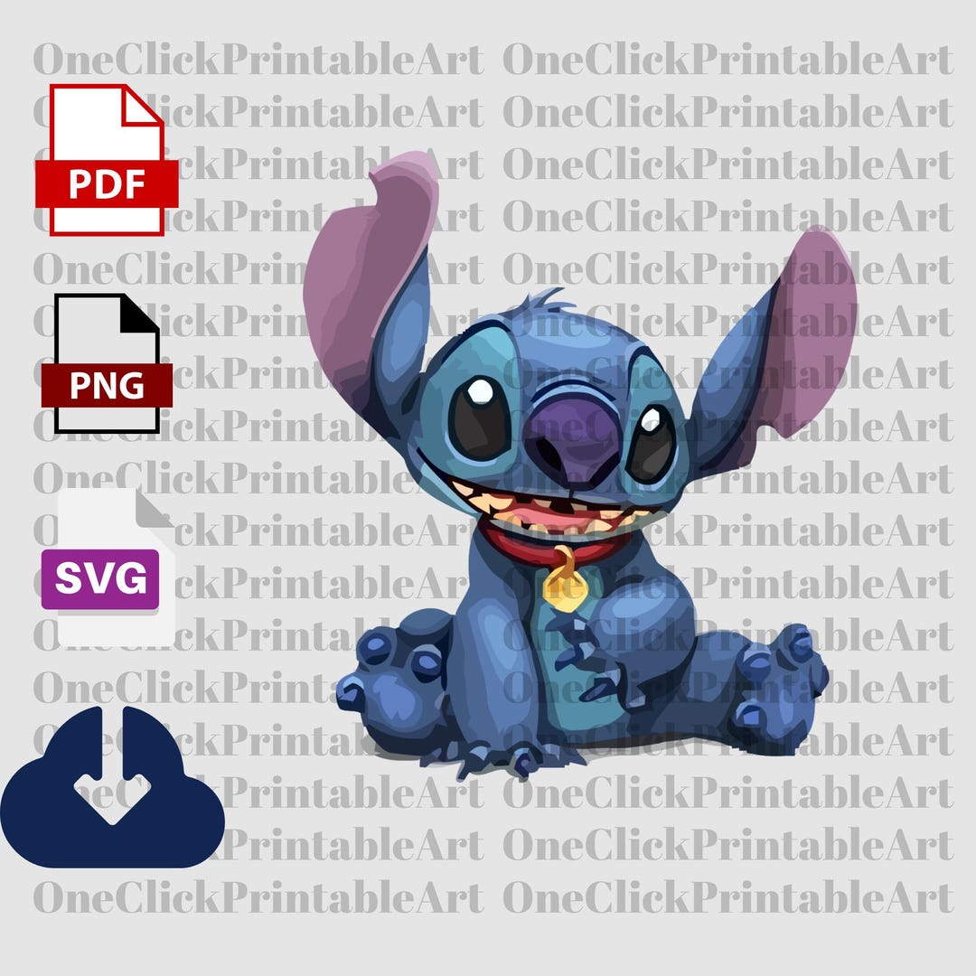 Stitch Smile SVG for Cricut, Lilo and Stitch Print, Layered Stitch ...