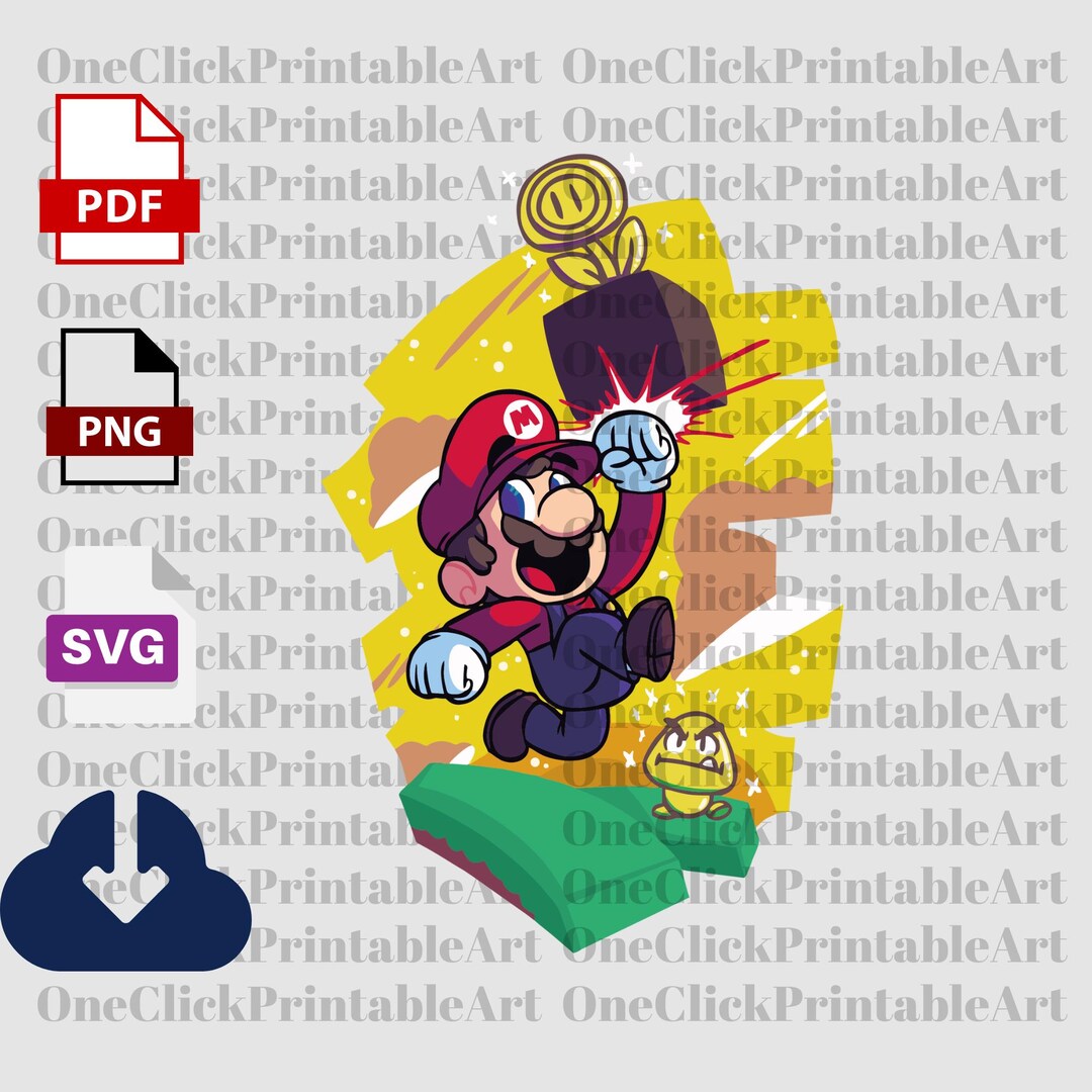 Super Mario Bros Vector Pack, Mario Cut Files, Mario Clipart, Super ...
