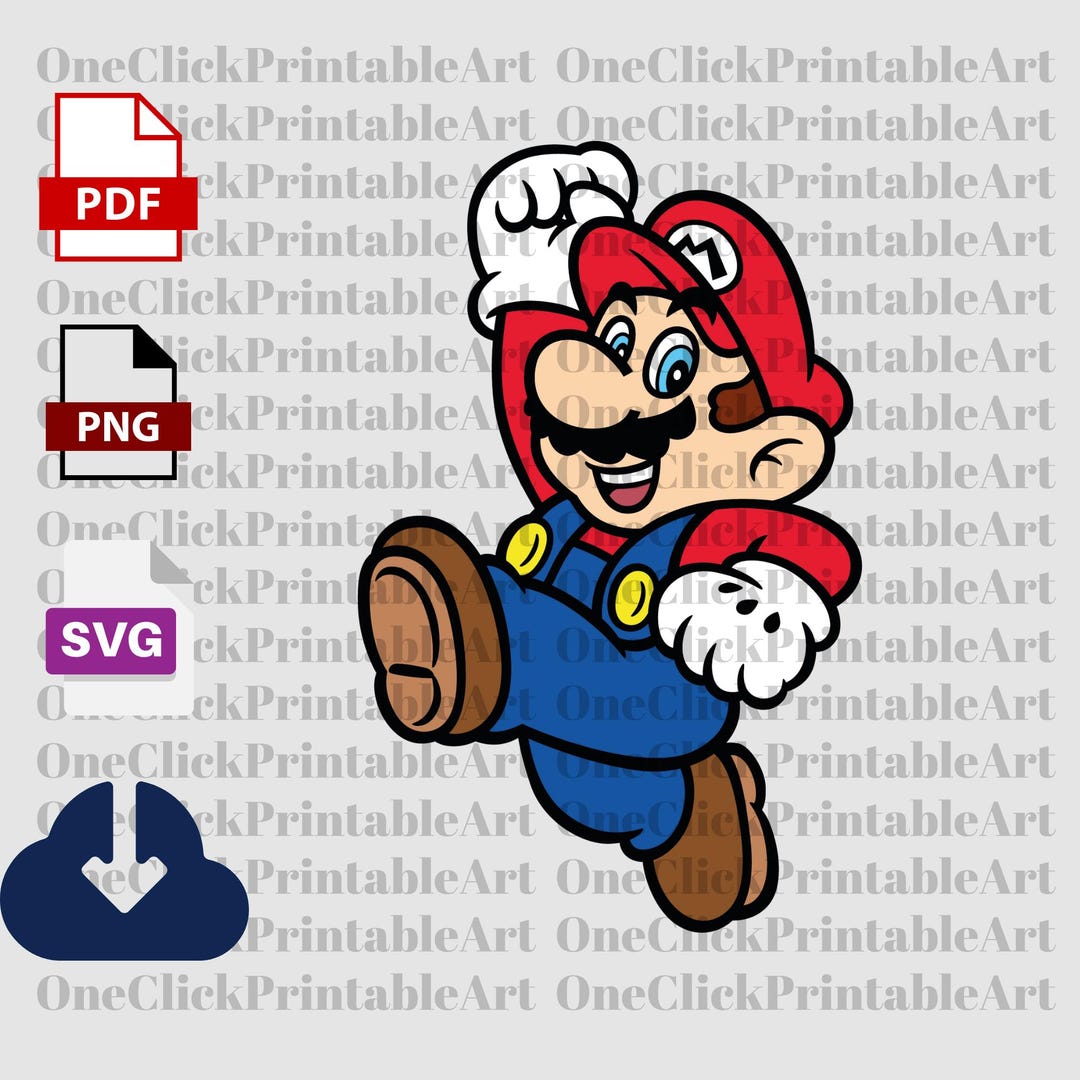 Super Mario Bros Vector Pack, Mario Cut Files, Mario Clipart, Super ...