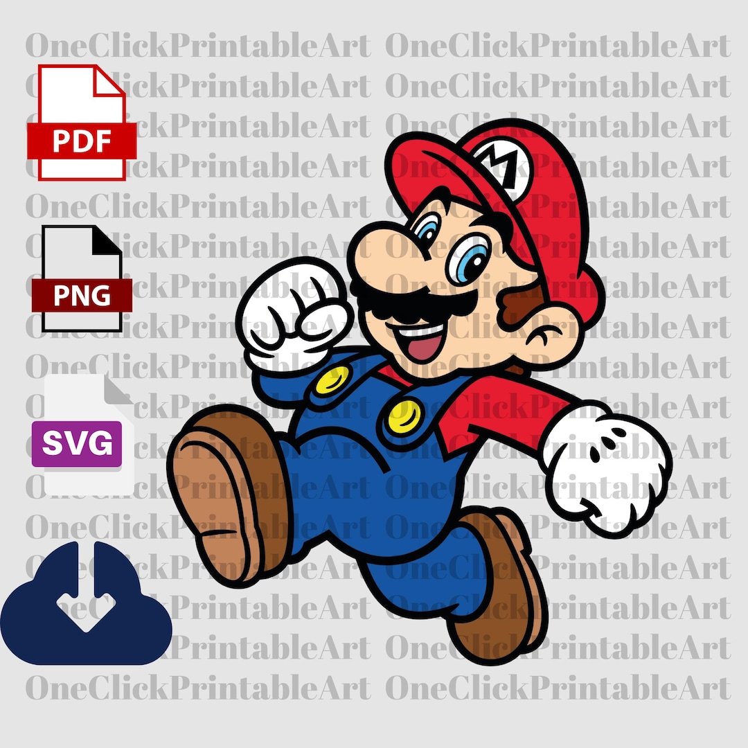 Super Mario Bros Vector Pack, Mario Cut Files, Mario Clipart, Super ...