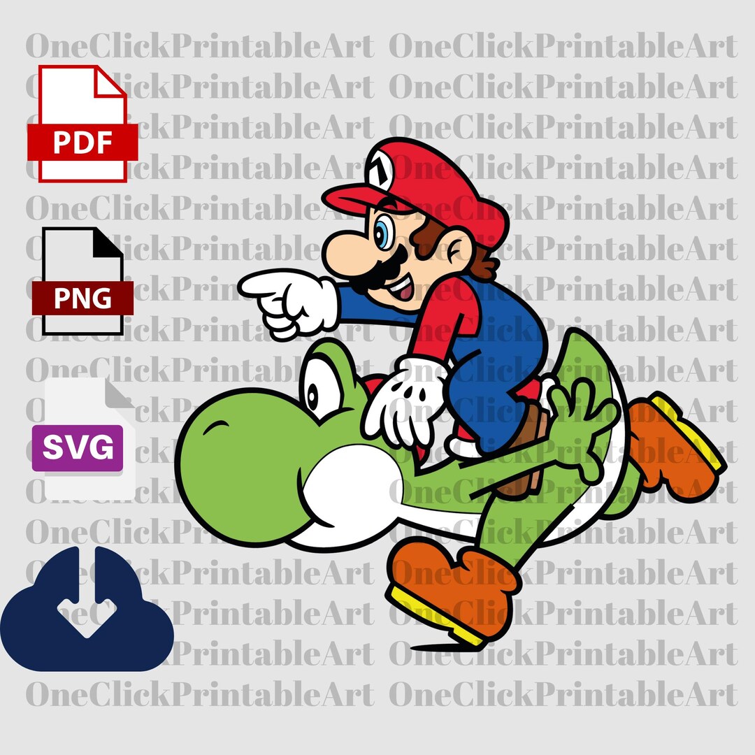 Super Mario Bros Vector Pack, Mario Cut Files, Mario Clipart, Super ...