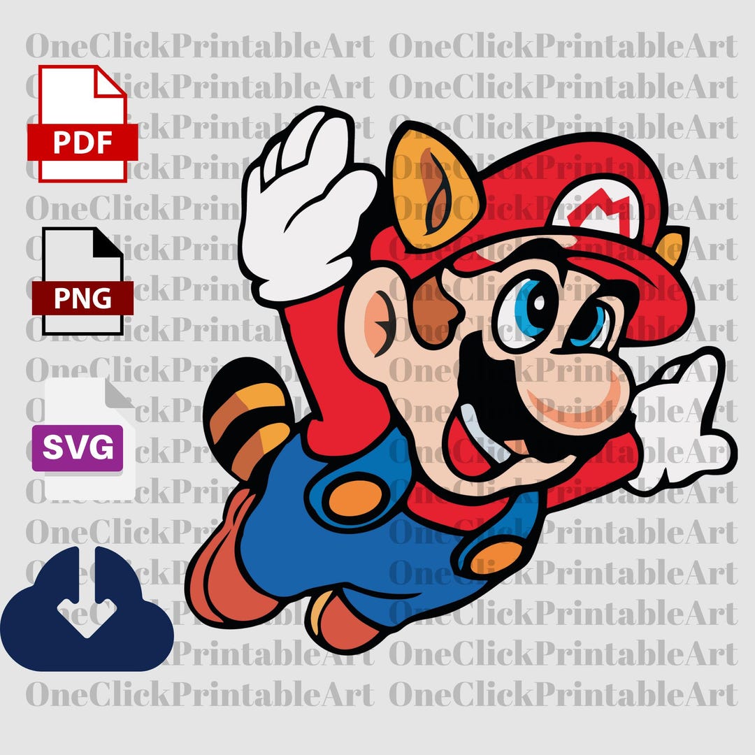 Super Mario Bros Vector Pack, Mario Cut Files, Mario Clipart, Super ...
