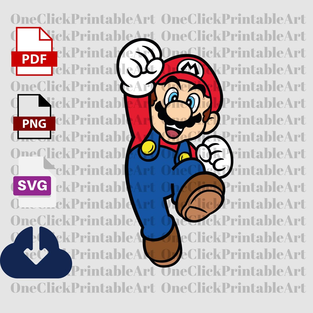 Super Mario Bros Vector Pack, Mario Cut Files, Mario Clipart, Super ...