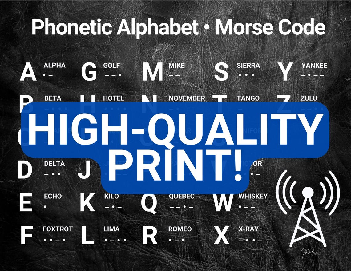 Phonetic Alphabet and Morse Code Guide - Etsy