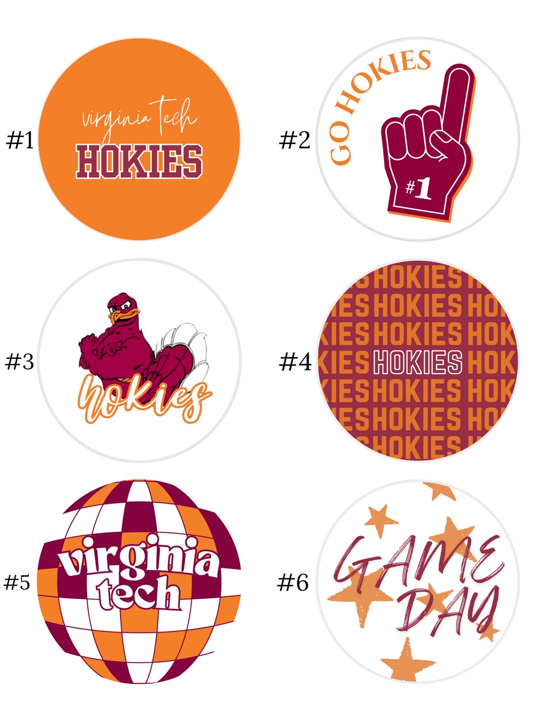 Virginia Tech Gameday Button - Etsy