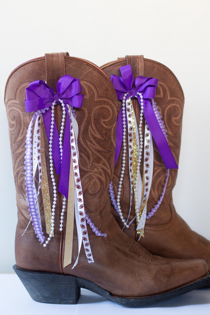 Louisiana State University LSU Gameday Boot Bows - Etsy